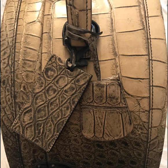 Prada | Bags | Prada Green Embossed Leather Trunk | Poshmark